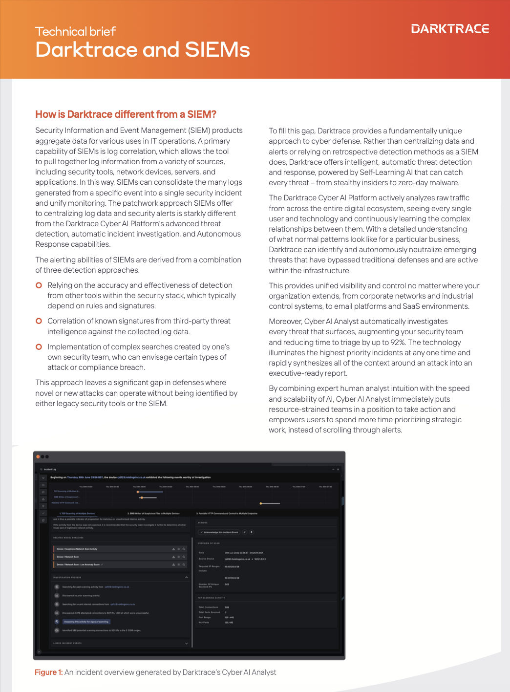 Darktrace and SIEMs | Resources | Darktrace